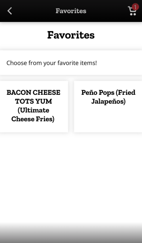 Favorite Items Category – Onosys