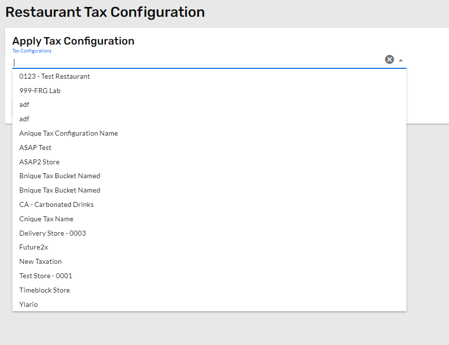 Apply a Tax Configuration to a Restaurant – Onosys