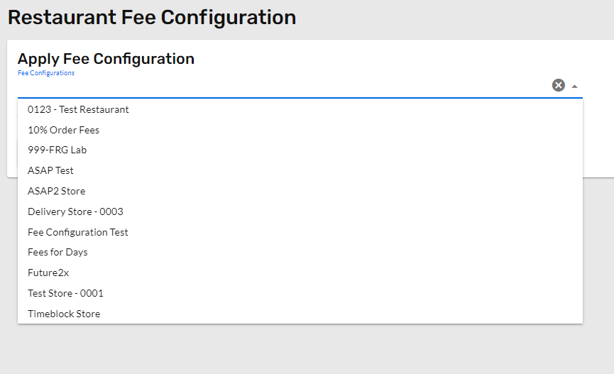 Apply a Fee Configuration to a Restaurant – Onosys